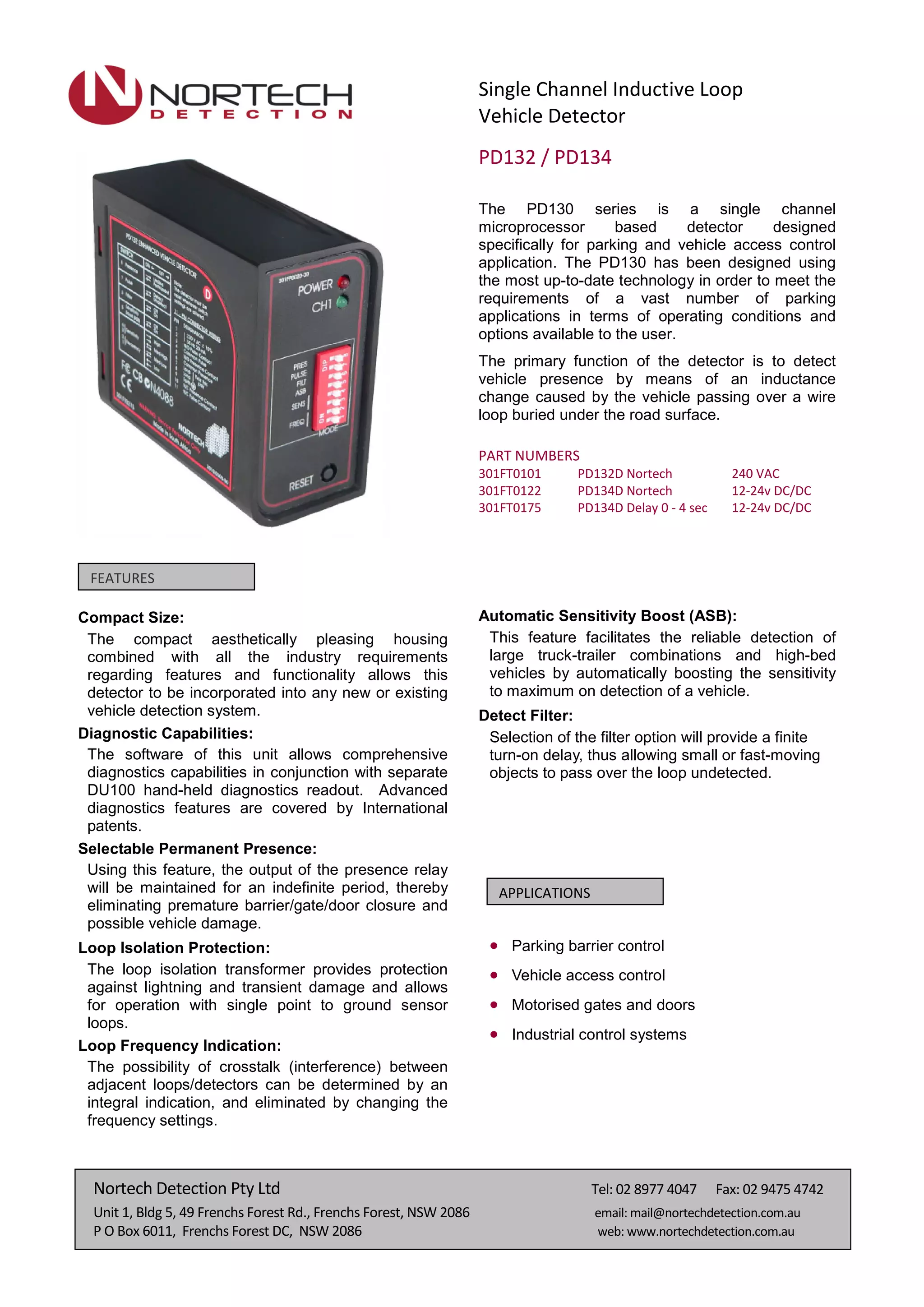 ASN Nortech loop detector | PDF