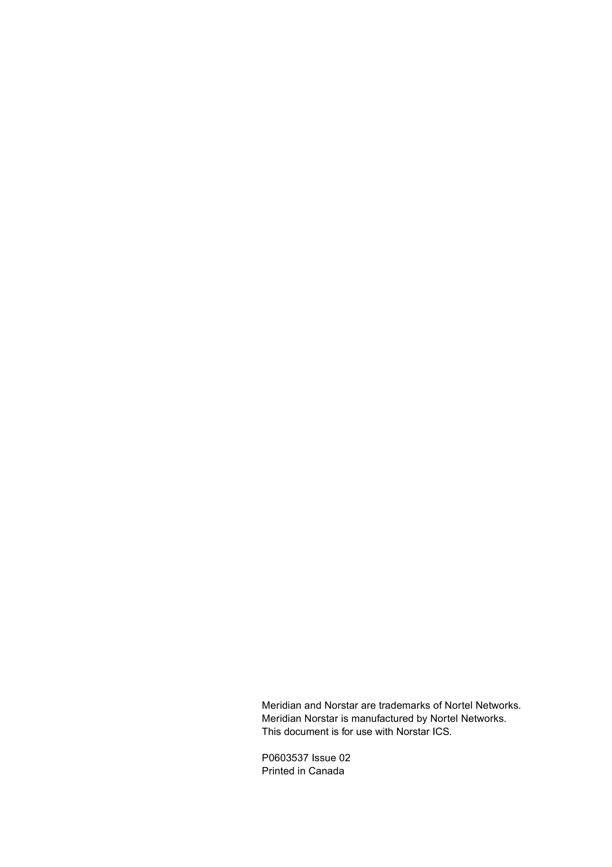 Nortel Norstar ICS telephone feature guide | PDF