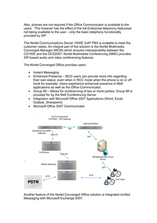 Nortel converged office introduction1 | PDF