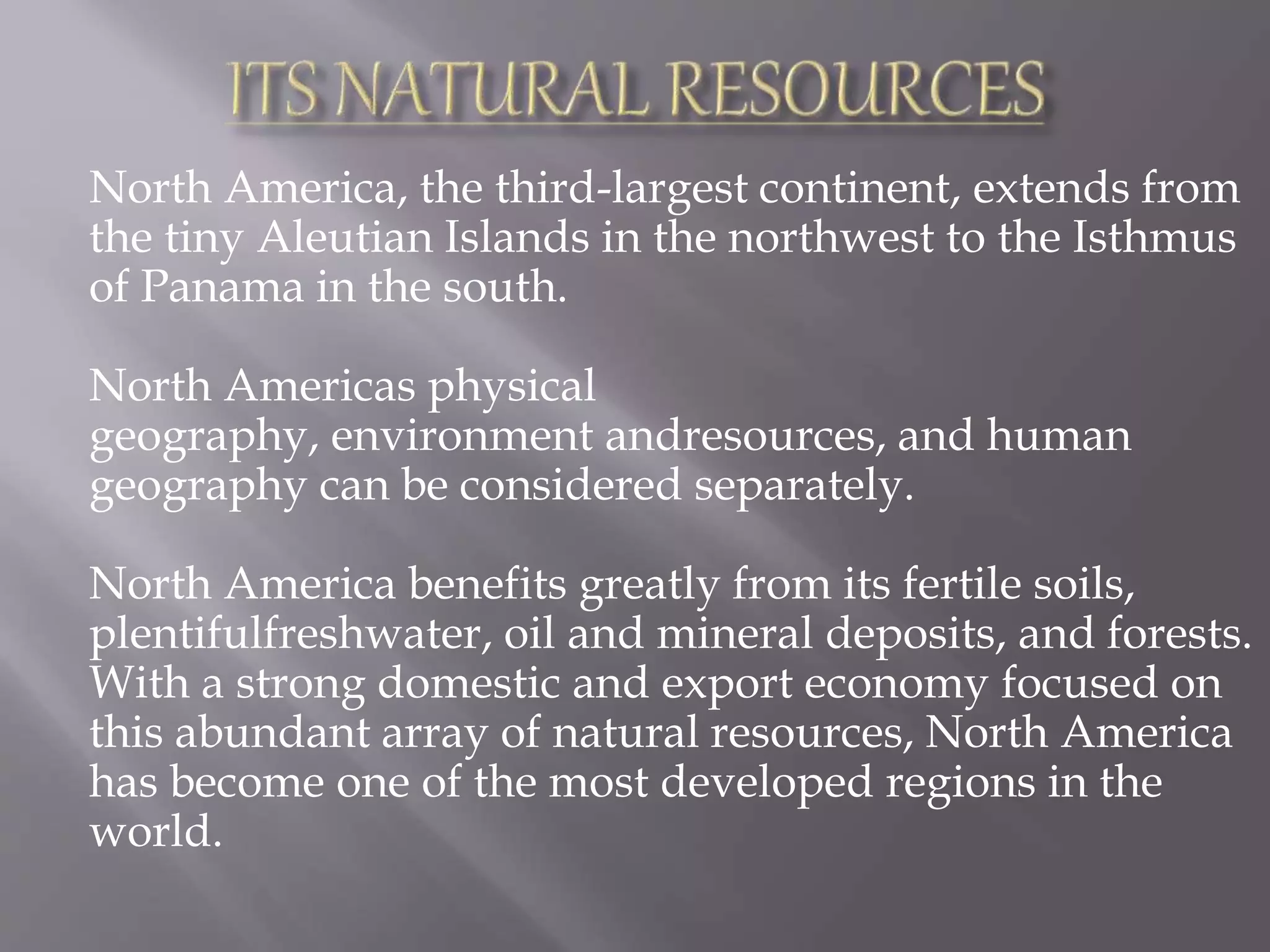 Geography of North america | PPTX