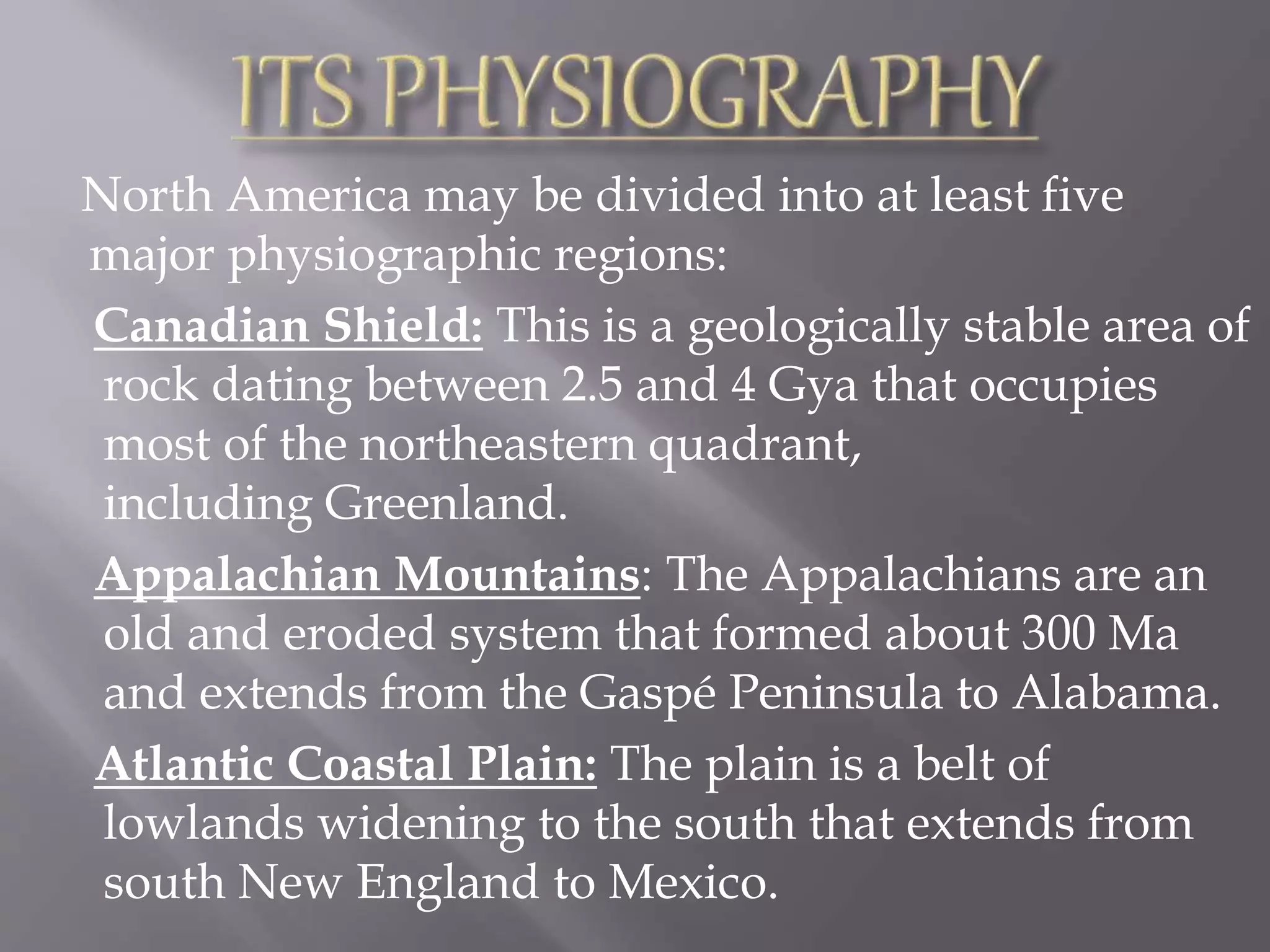 Geography of North america | PPTX
