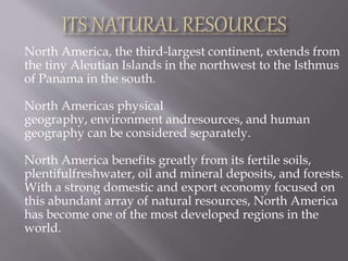 Geography of North america | PPTX