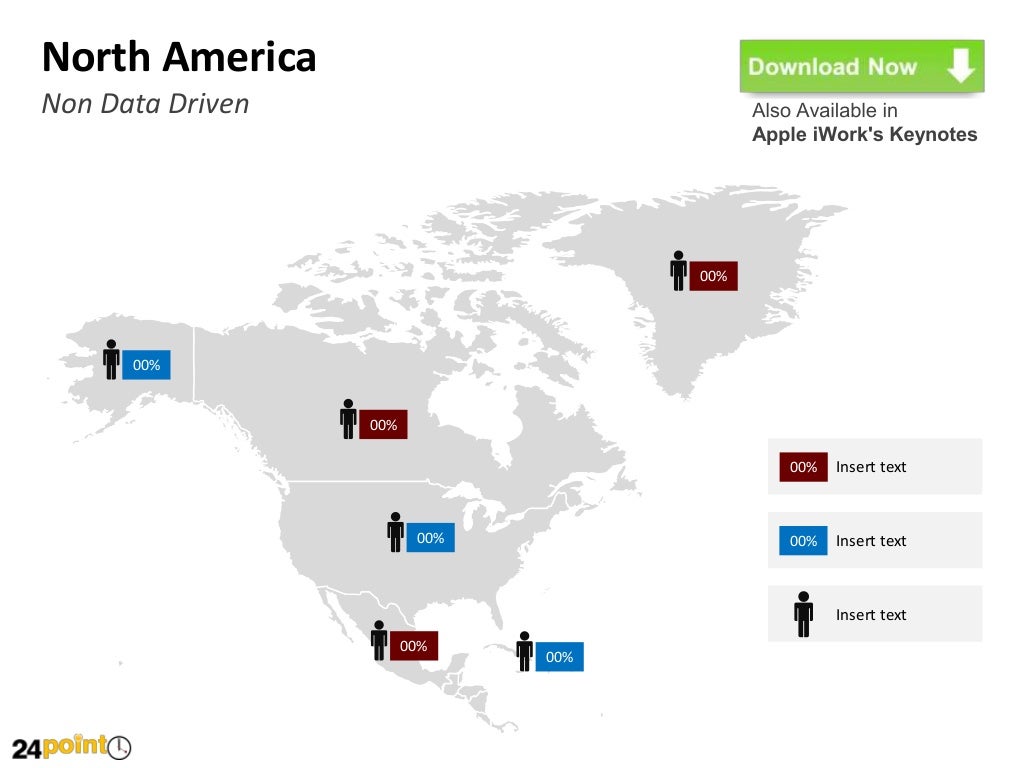 Powerpoint Editable Map North America