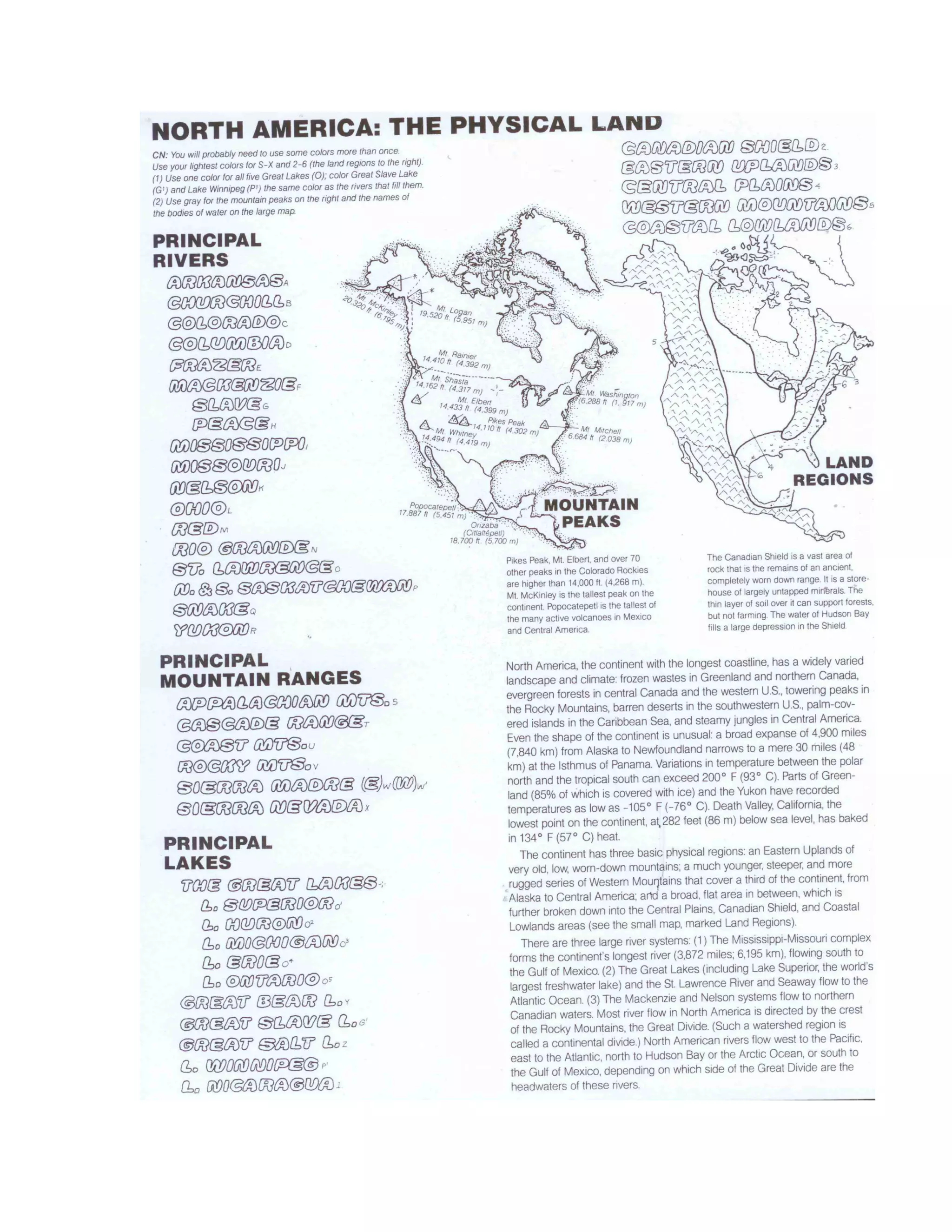 North america map packet | PDF