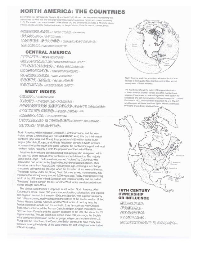 North america map packet | PDF