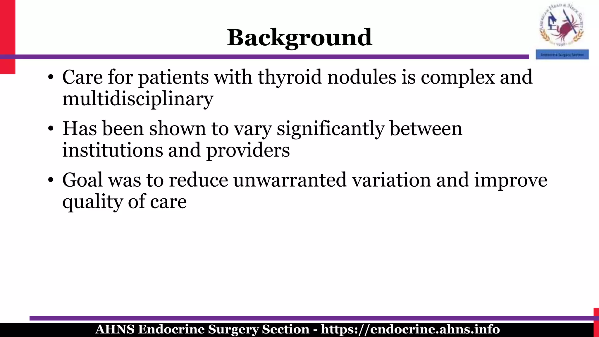 North American quality statements and evidence based multidisciplinary ...