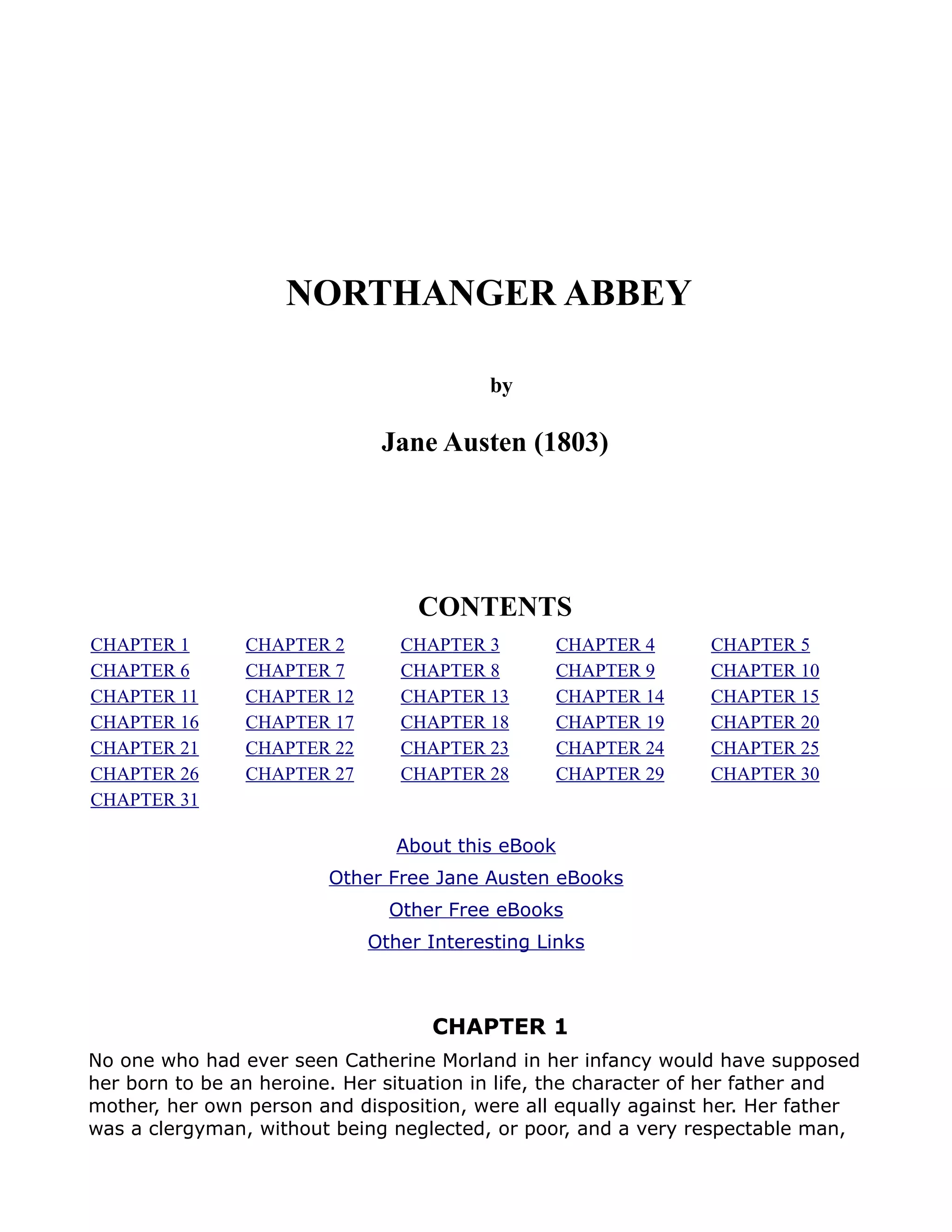 Northanger Abbey by Jane Austen | PDF