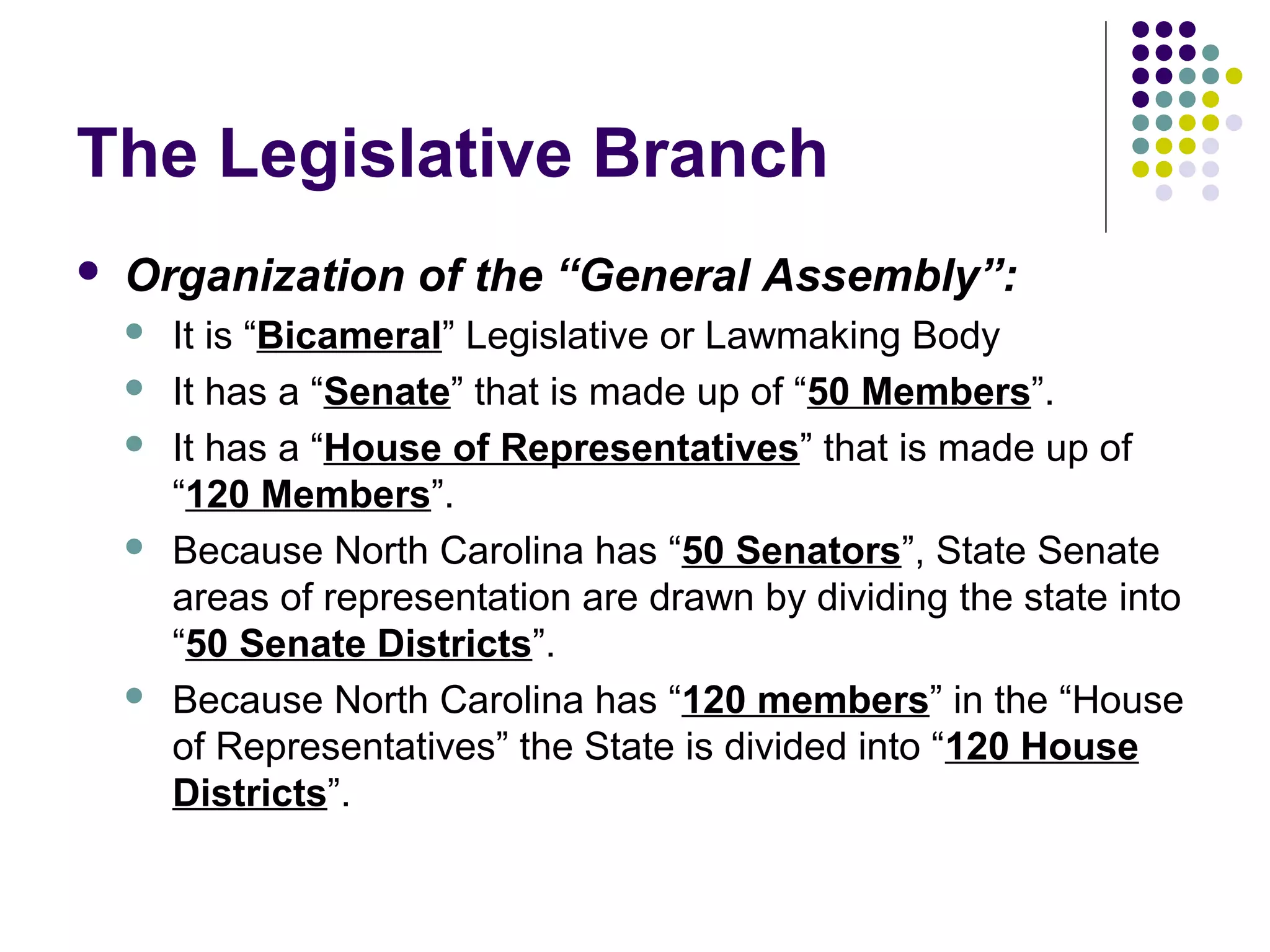 North carolina branches_of_government | PPT
