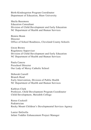 North Carolina Foundations for Early Learning and Devel.docx