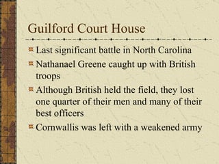 North Carolina In The Revolution | PPT