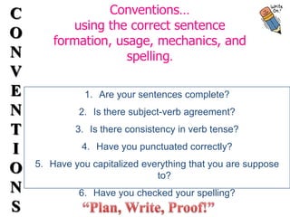 The 5 Features of Writing | PPTX