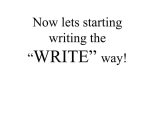 The 5 Features of Writing | PPTX