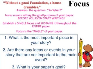 The 5 Features of Writing | PPTX