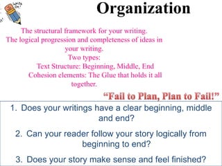 The 5 Features of Writing | PPTX