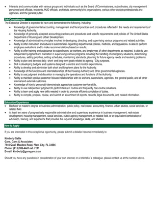 North Charleston Housing Authority Executive Director-PD | PDF