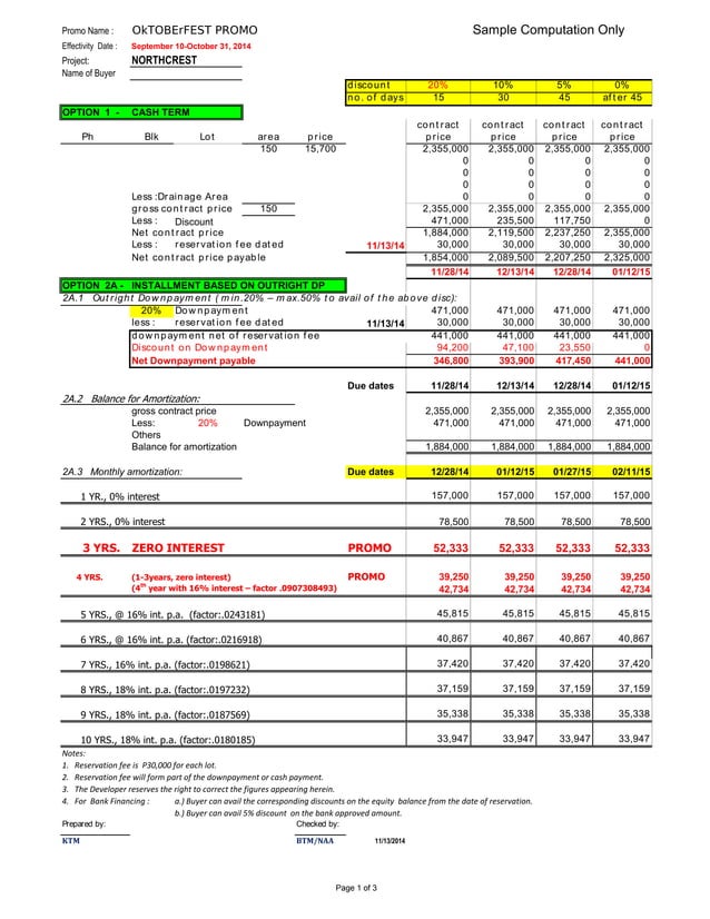 Northcrest sample computation | PDF | Free Download