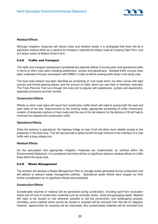 North doncaster chord environmental statement | PDF