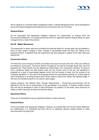 North doncaster chord environmental statement | PDF