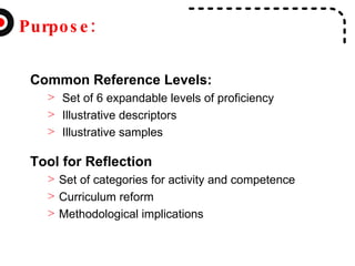 The Common European Framework of Reference: Levels and Criteria | PPT
