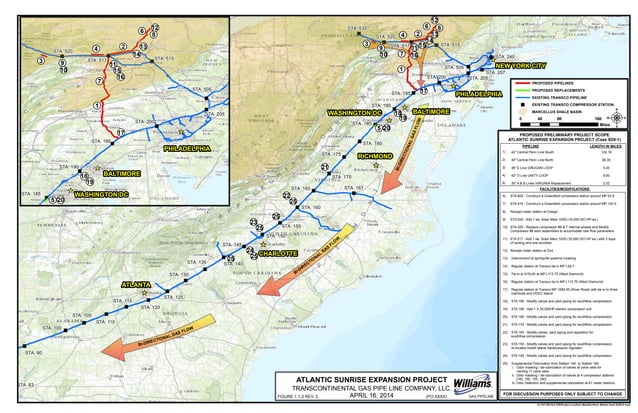 Williams Transco Atlantic Sunrise Project Map | PDF | Automotive