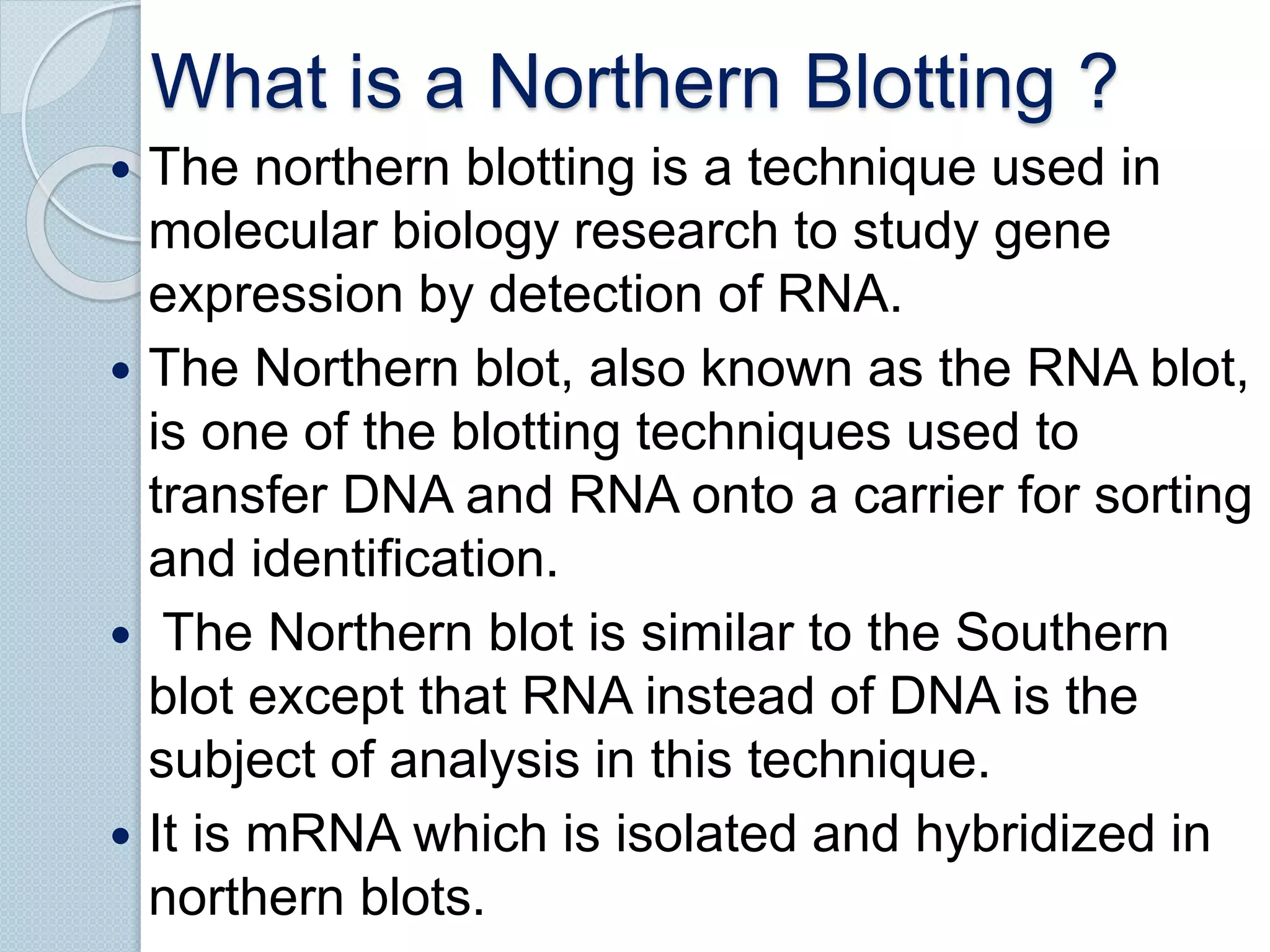 Northern blotting | PPTX