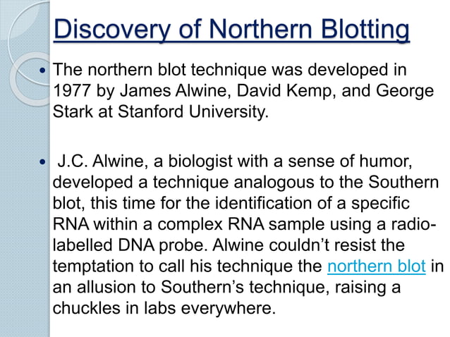 Northern blotting | PPTX | Chemistry | Science