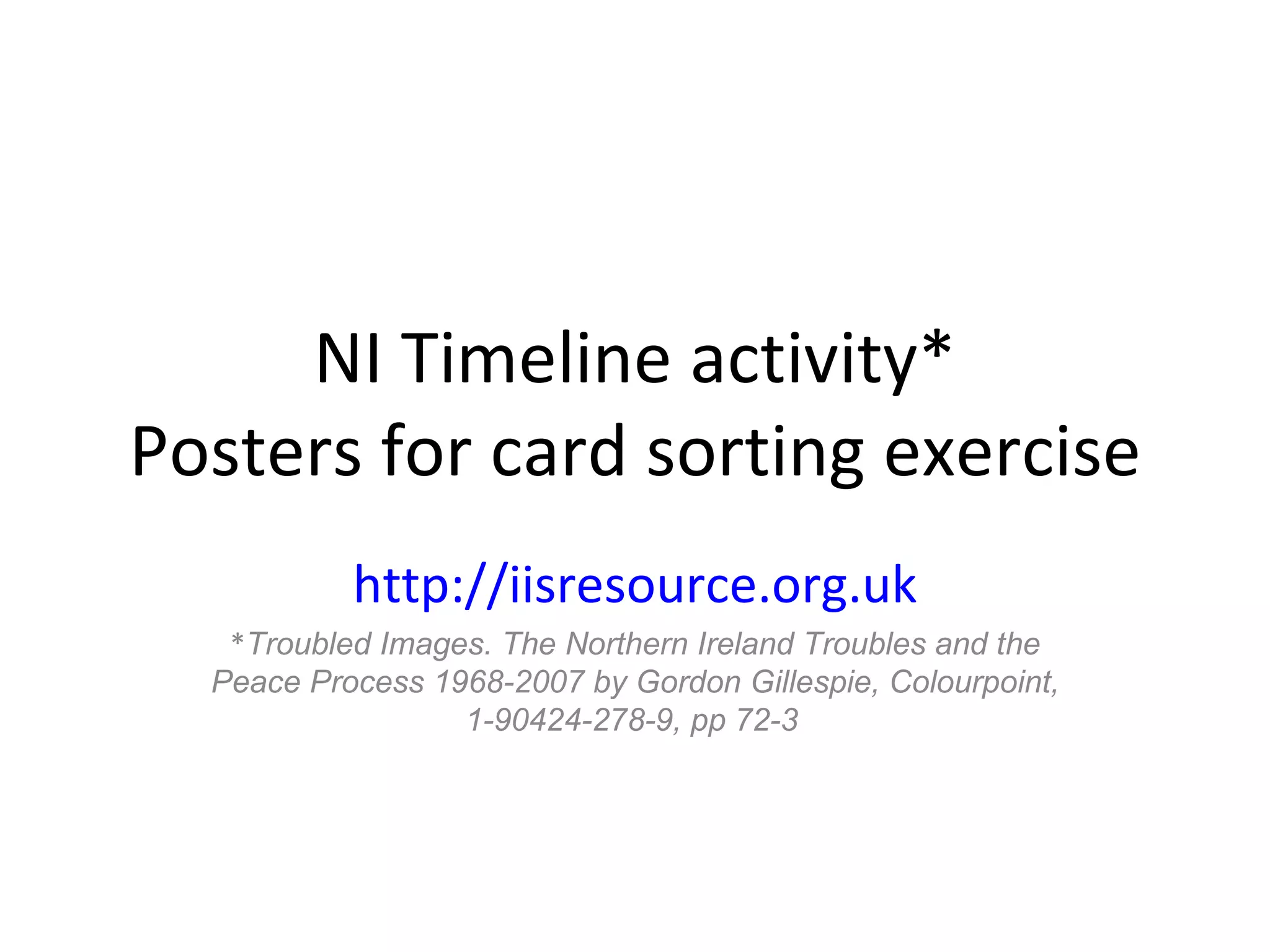 Northern ireland timeline activity | PPT