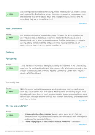 Community Center Business Plan Example | PDF