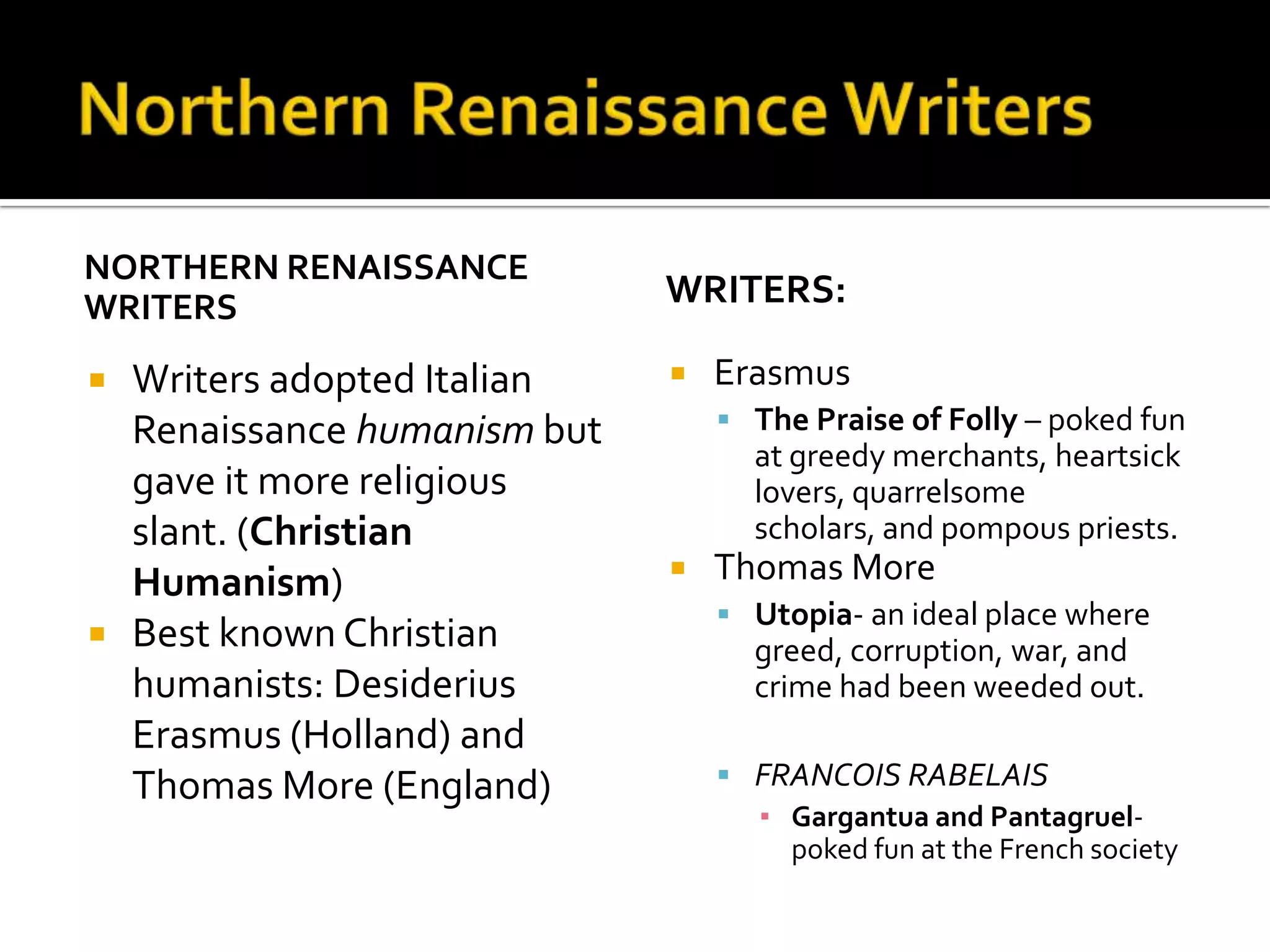 Northern renaissance | PPTX