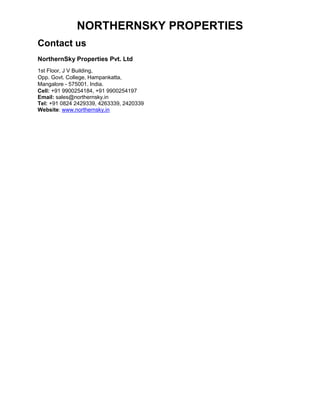 Northernsky properties | PDF