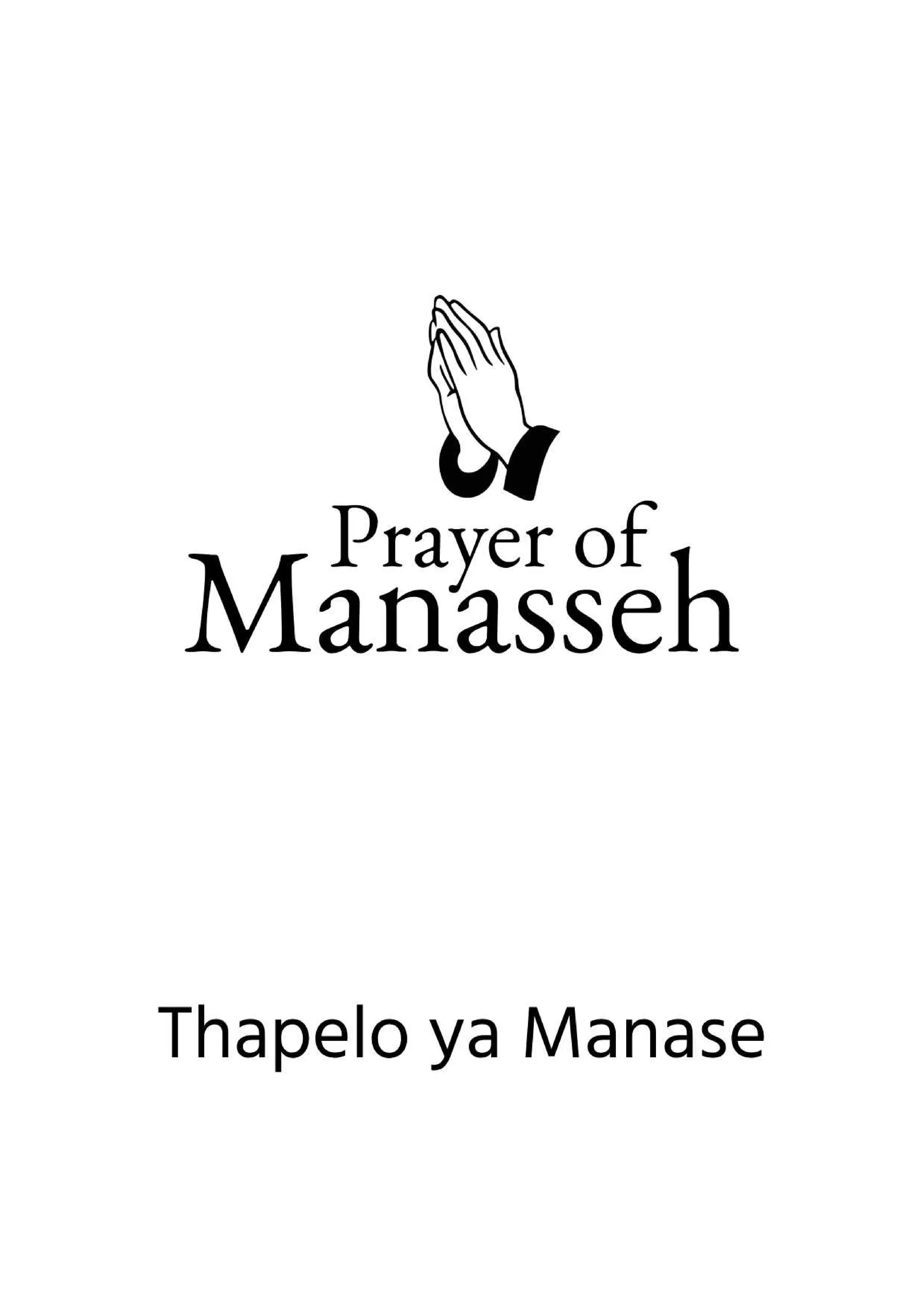 Northern Sotho Sepedi - Prayer of Manasseh.pdf