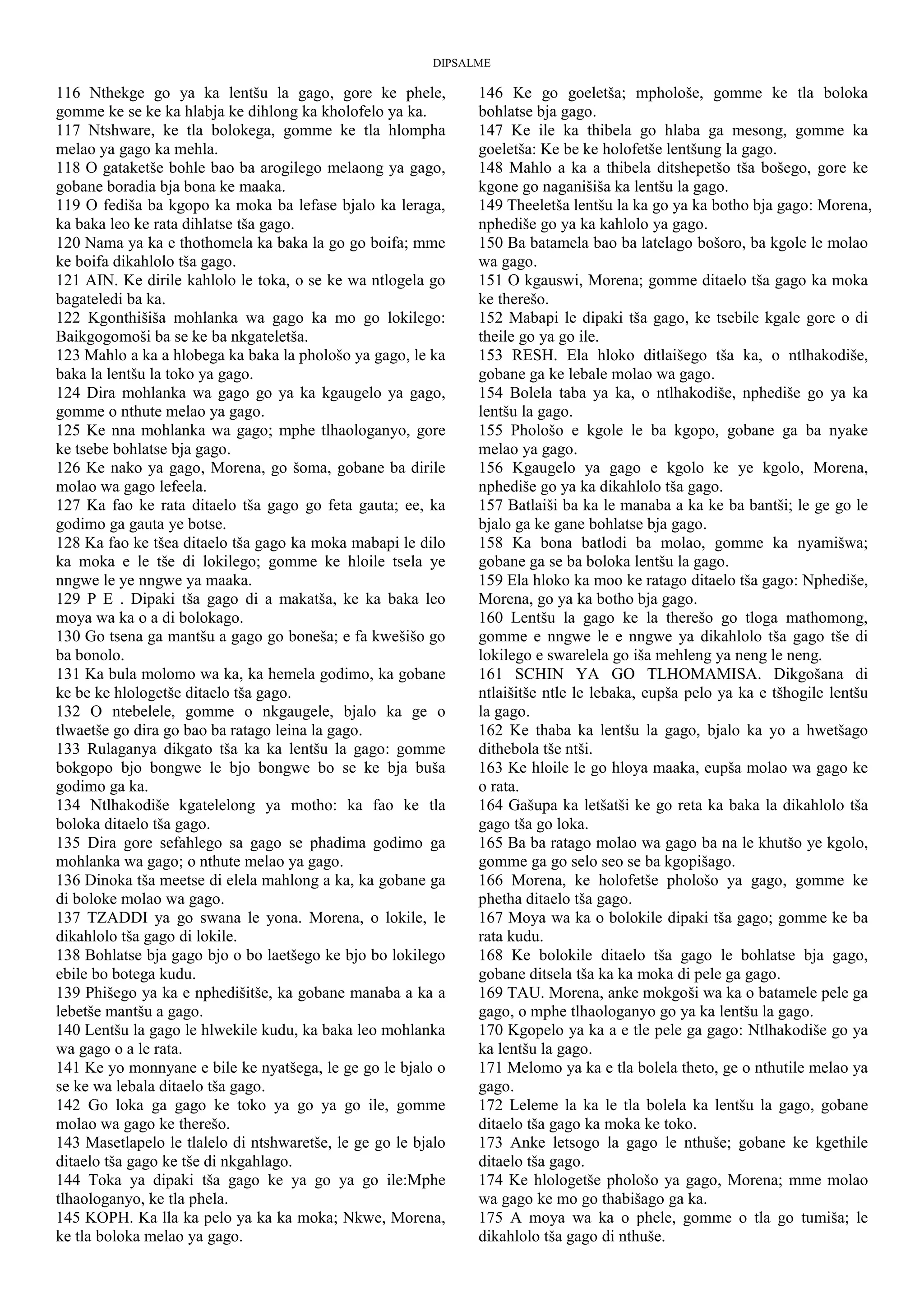 Northern Sotho Sepedi - The Book of Psalms.pdf