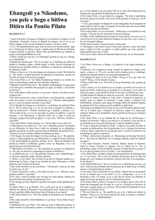 Northern Sotho Sepedi - The Gospel of Nicodemus formerly called The ...