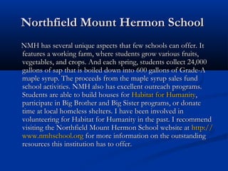 Northfield mount hermon school by kj paseka | PPT
