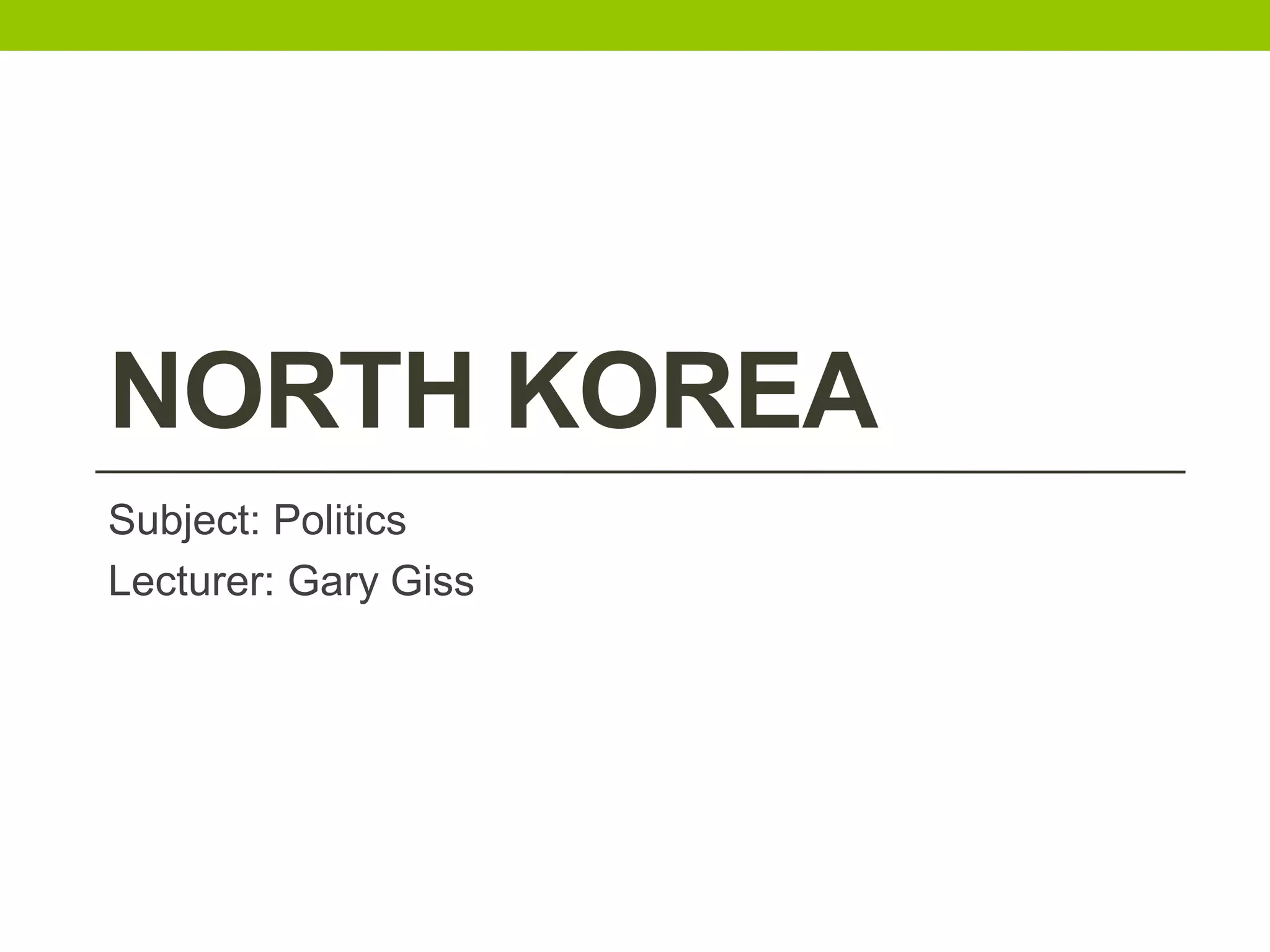 North korea ppt | PPTX