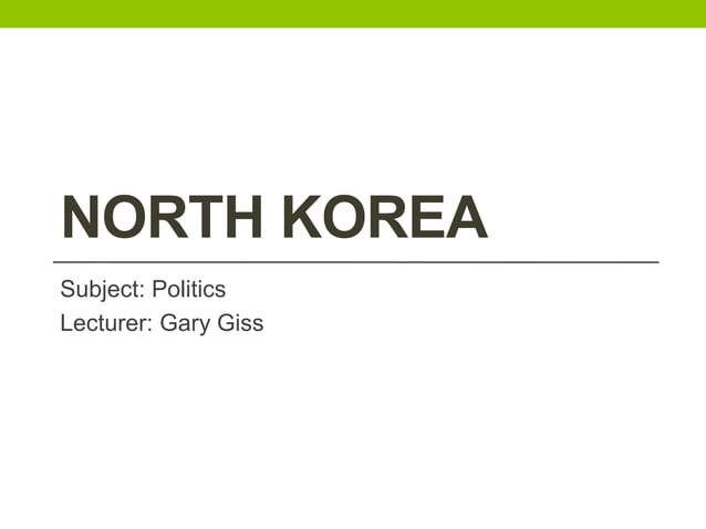 North korea ppt | PPTX