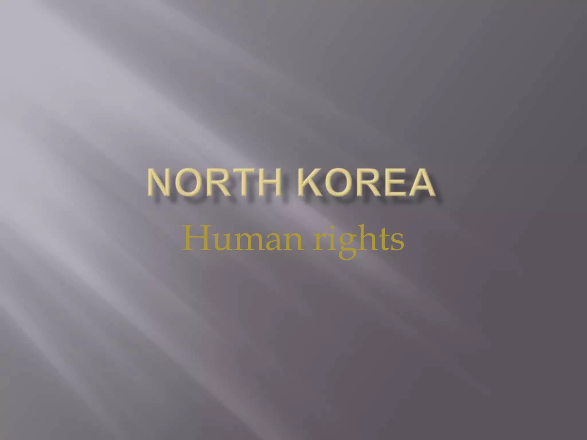 North Korea human rights | PPTX