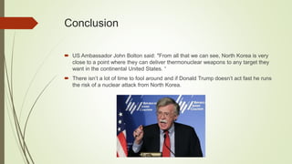 INTERNATIONAL RELATIONSHIP North Korea vs USA | PPT