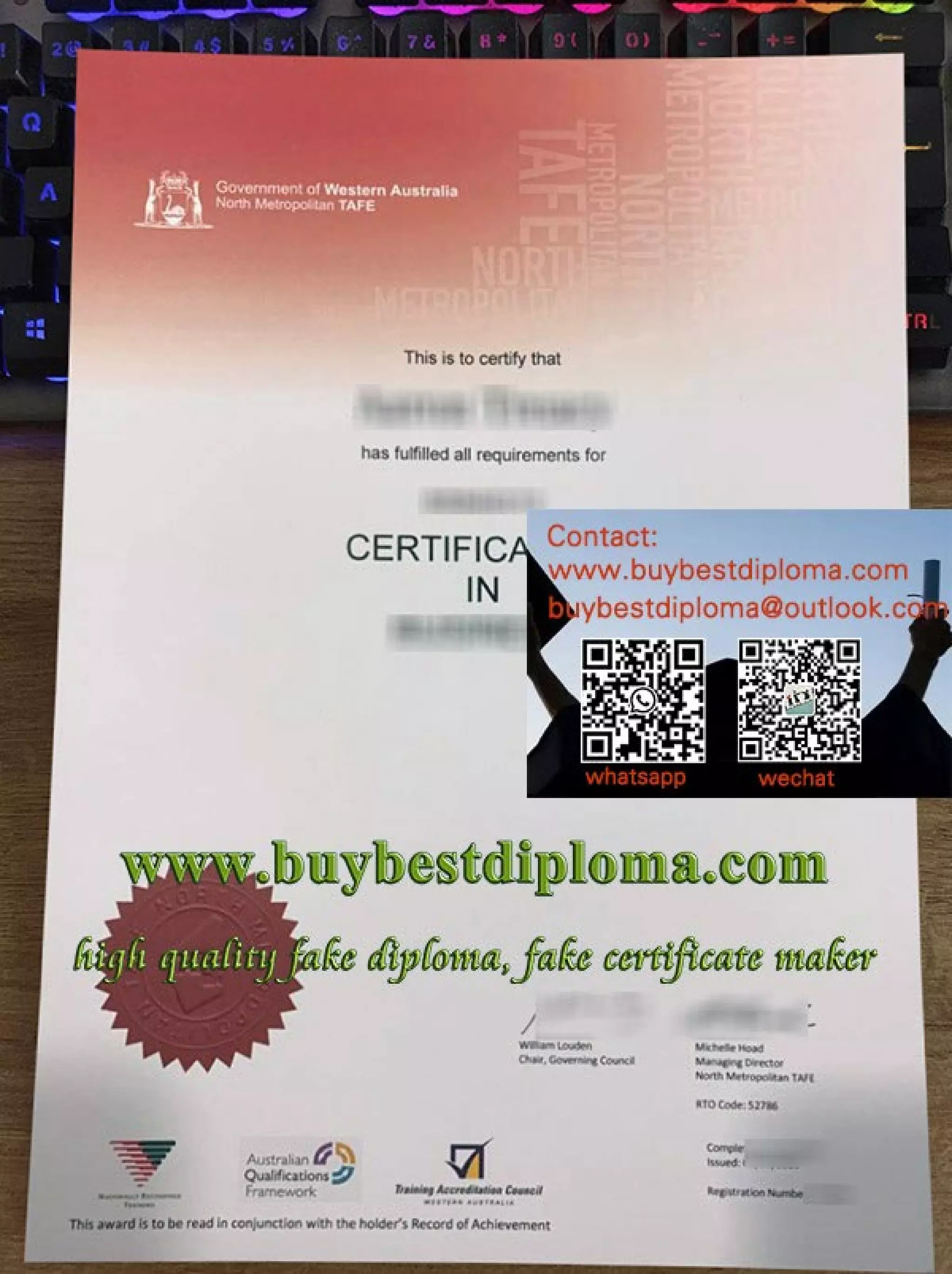 North Metropolitan TAFE certificate | PDF