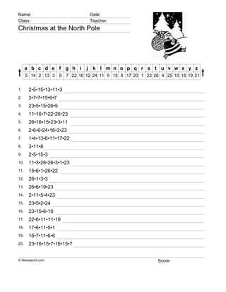 North Pole Worksheets | PPT