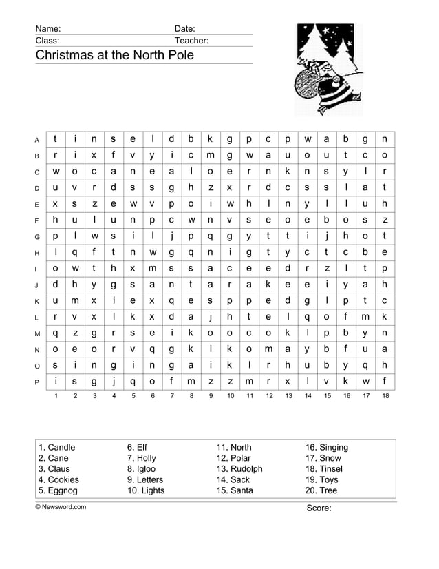 North Pole Worksheets | PDF