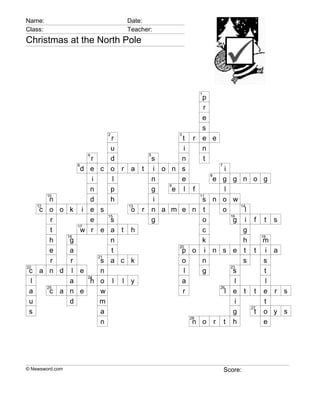 North Pole Worksheets | PPT