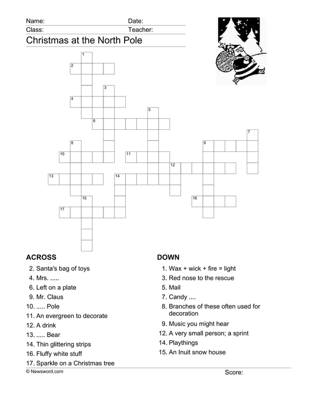 North Pole Worksheets | PPT