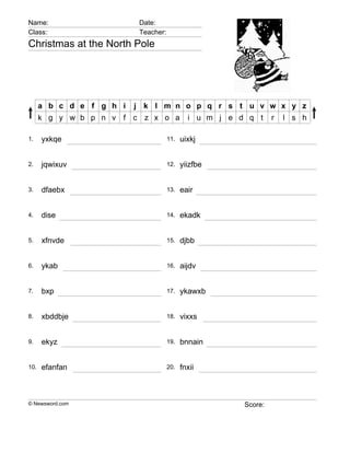 North Pole Worksheets | PPT