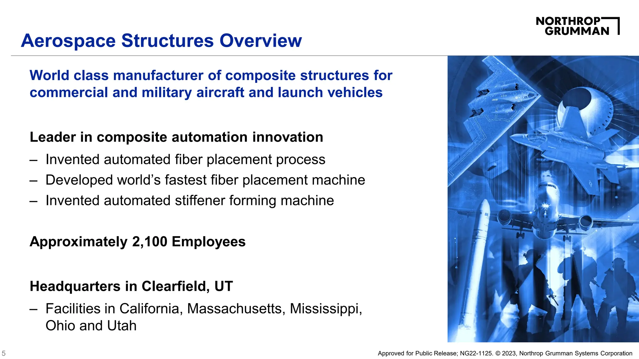 Northrop Grumman Aerospace Structures Overview | PDF