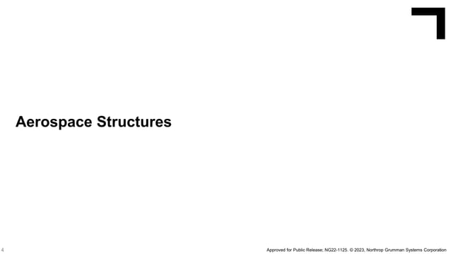 Northrop Grumman Aerospace Structures Overview | PDF