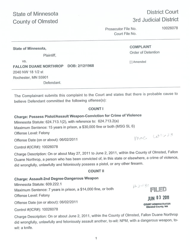Northrop criminal complaint | PDF