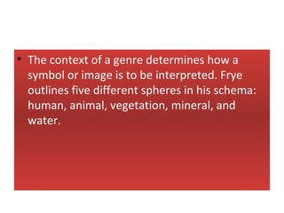 Northrop Frye's Archetype of Literature | PPT