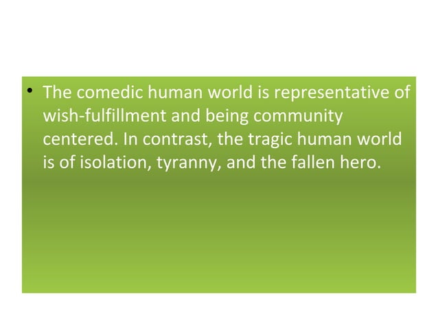 Northrop Frye's Archetype of Literature | PPT | Comedy | Genres