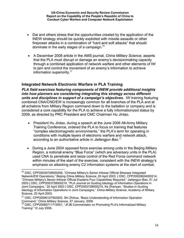 Northrop Grumman Prc Cyber Paper Final Approved Report 16 Oct2009 | PDF